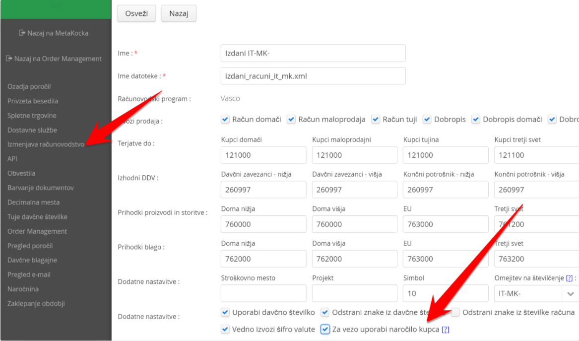 Izmenjava podatkov z računovodski programom Vasco - za vezo uporabi ...
